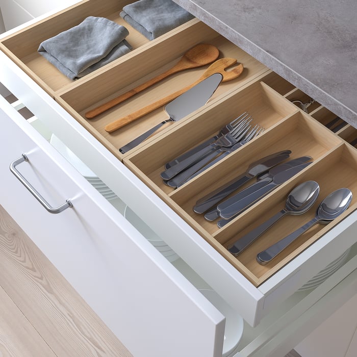 UPPDATERA cutlery tray/2 utensil trays, light bamboo, 72x50 cm - IKEA