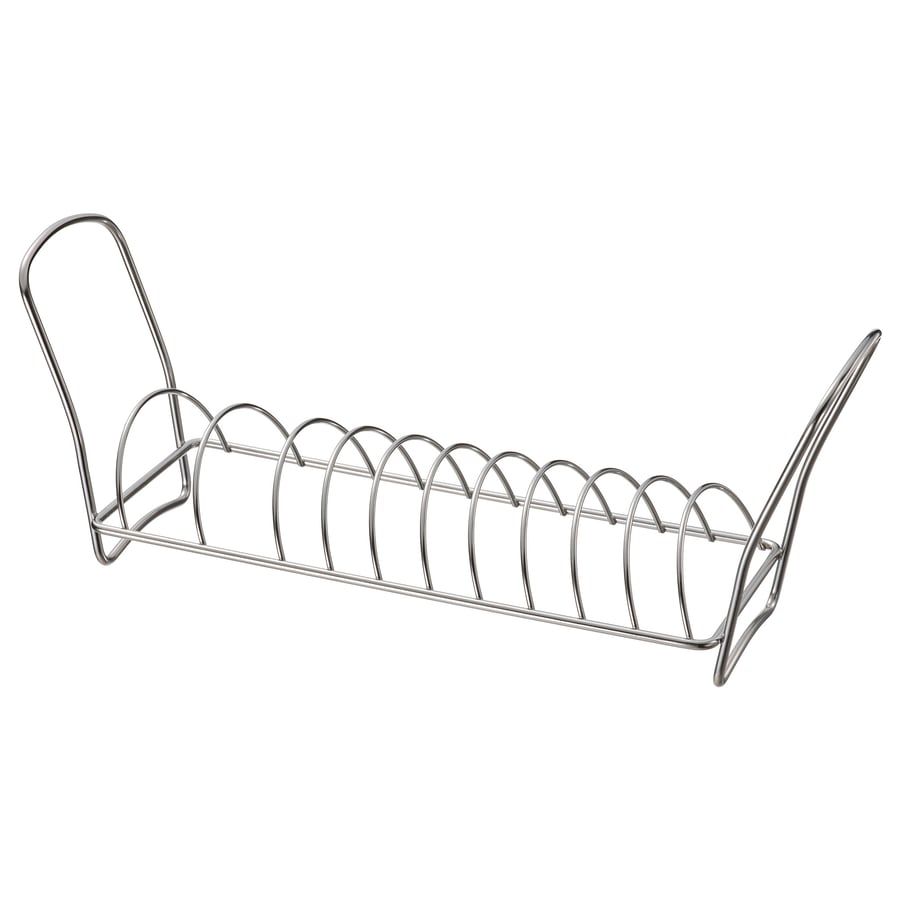 VÄLVÅRDAD dish drying rack, stainless steel, 12x32 cm - IKEA