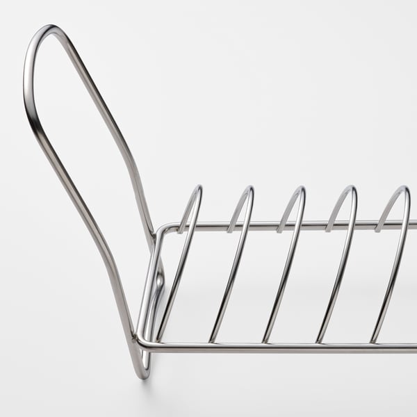 VÄLVÅRDAD dish drying rack, stainless steel, 12x32 cm - IKEA