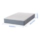 VÅGSTRANDA pocket sprung mattress, firm/light blue, Double - IKEA