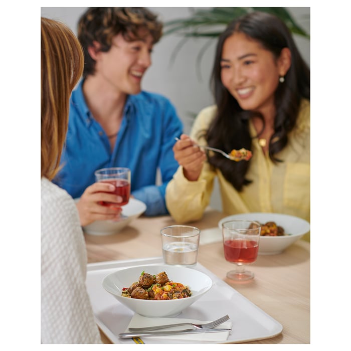 Veggie balls, couscous grilled veggies/tomato and spinach ragout - IKEA