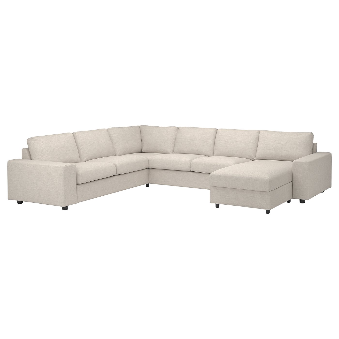 VIMLE corner sofa, 5-seat w chaise longue, with wide armrests/Gunnared ...