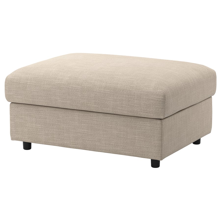VIMLE footstool with storage, Hillared beige - IKEA