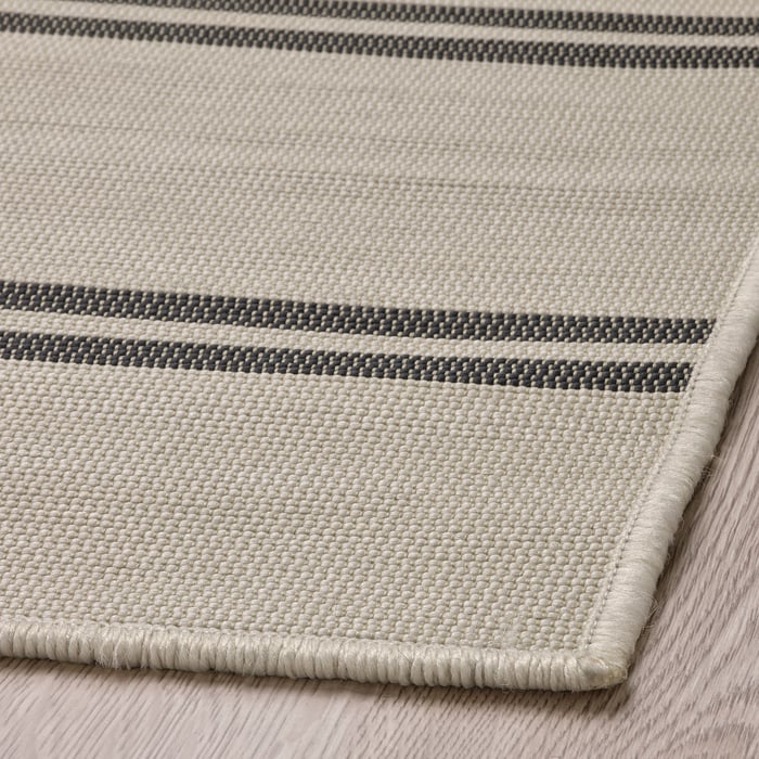VIRKLUND rug flatwoven, in/outdoor, beige/dark grey, 160x230 cm - IKEA