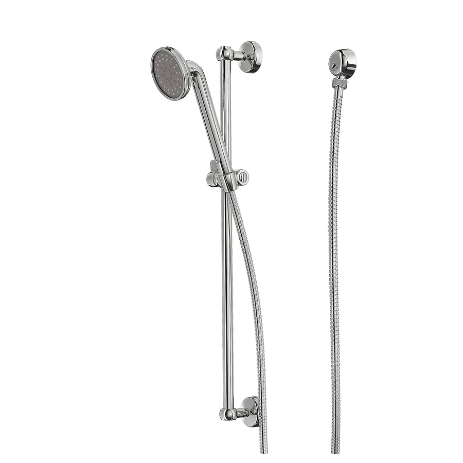 VOXNAN Riser rail w handshower/wall outlet, chrome-plated - IKEA