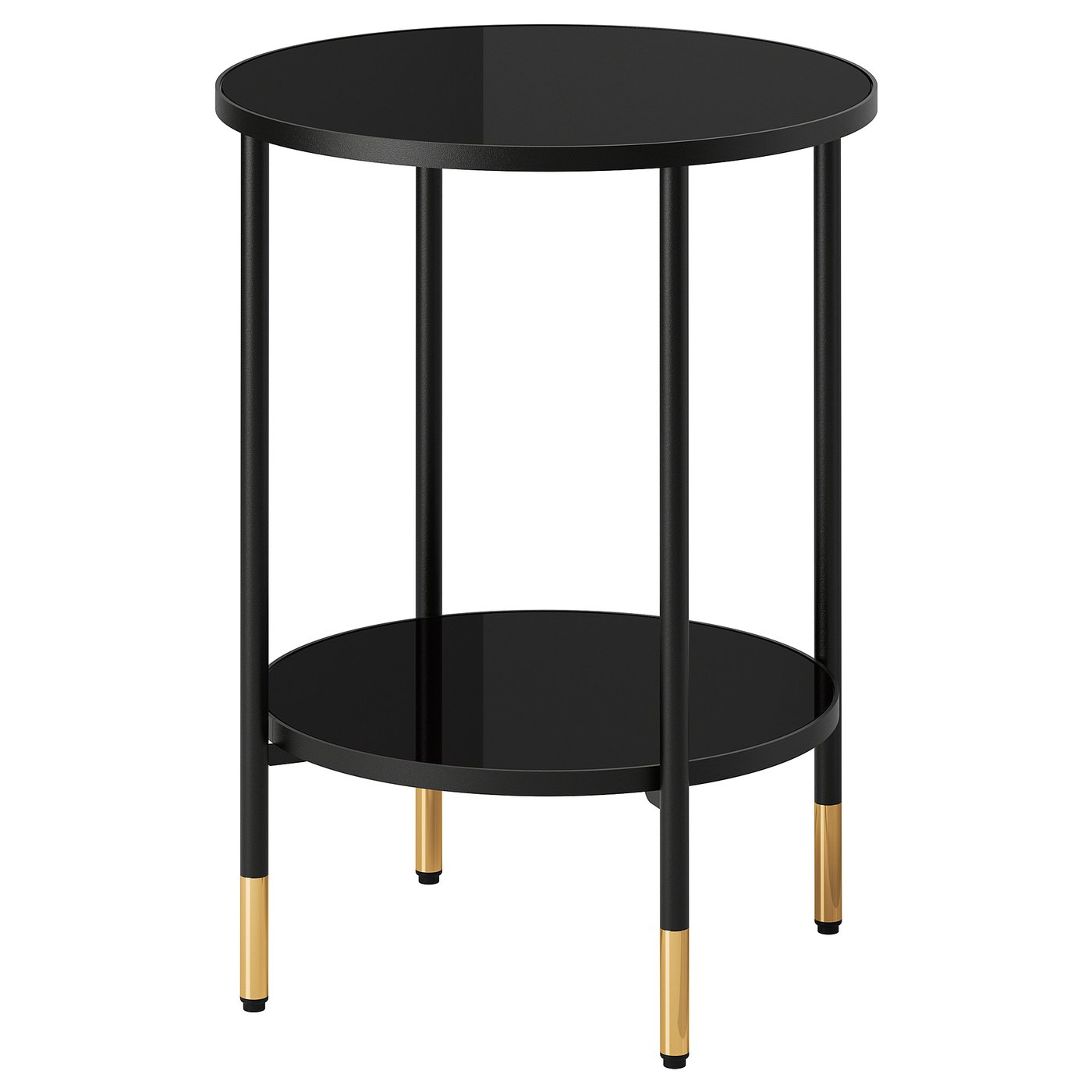ASPEROD side table black glass black 45 cm IKEA Belgium