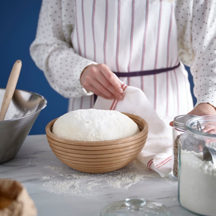 BANDSLÄTTING proofing/bread basket, rattan, 22 cm - IKEA Belgium