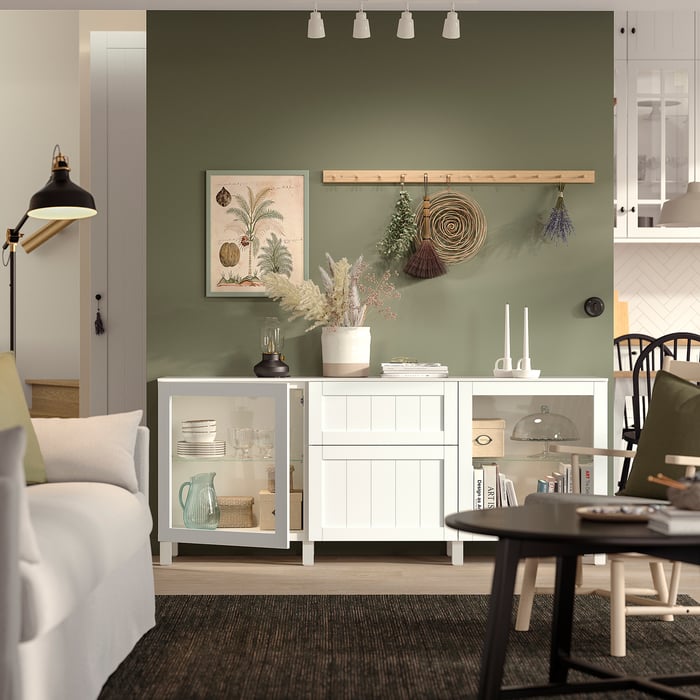 BESTÅ storage combination with drawers, Sindvik white/Pipmakare white ...