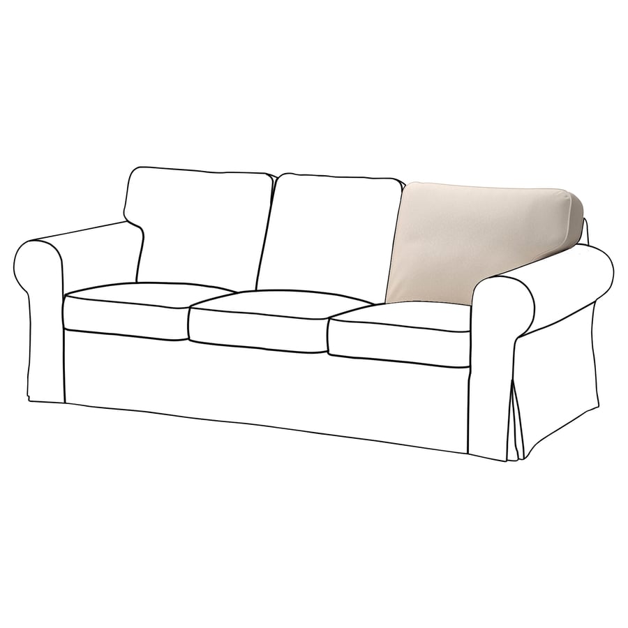 EKTORP inner back cushion for 3-seat sofa, for replacement - IKEA Belgium