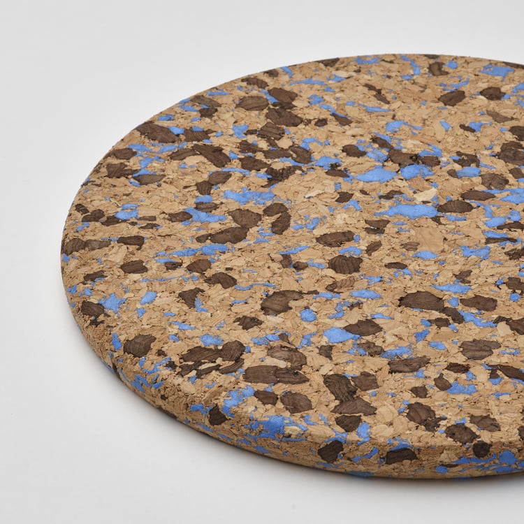 HEAT pot stand, cork patterned/light blue, 19 cm - IKEA Belgium