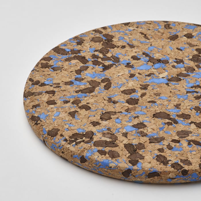 HEAT pot stand, cork patterned/light blue, 19 cm - IKEA Belgium