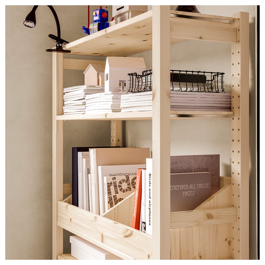IVAR shelving unit, with box shelf/pine, 89x30x179 cm - IKEA Belgium