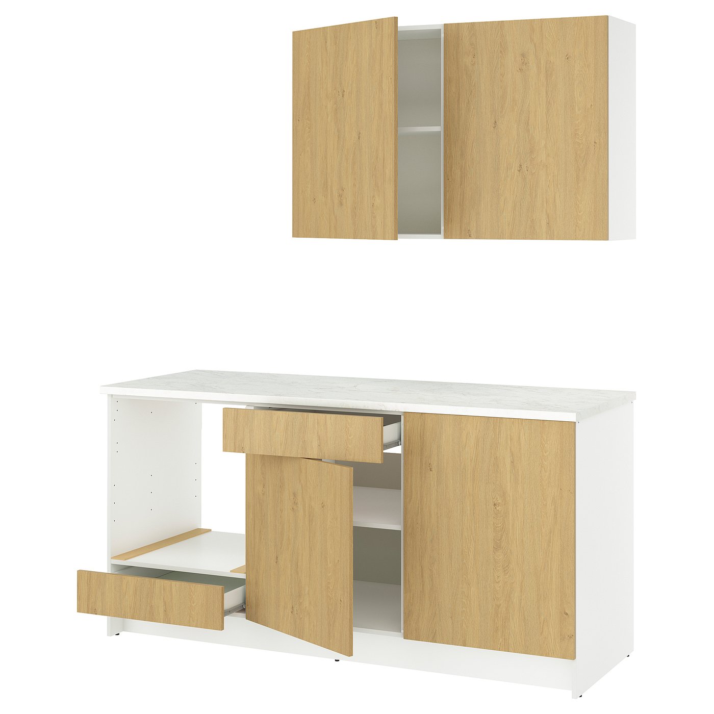 KNOXHULT kitchen, oak effect, 180x61x220 cm - IKEA Belgium