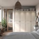 PAX / FLISBERGET wardrobe combination, grey-beige/light beige ...