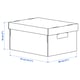 PINGLA box with lid, black/natural, 28x37x18 cm - IKEA Belgium