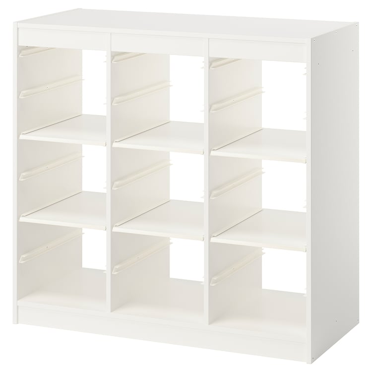TROFAST storage combination with shelves, room divider/white, 99x44x94 ...