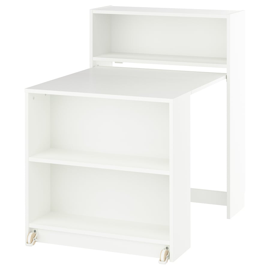 BILLY bibliothèque + table pliante, blanc, 80x33/112x106 cm - IKEA Belgique
