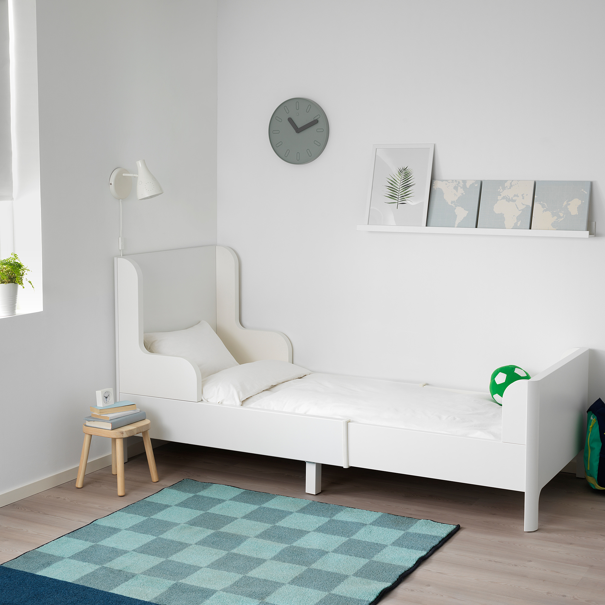 BUSUNGE Lit extensible, blanc, 80x200 cm - IKEA