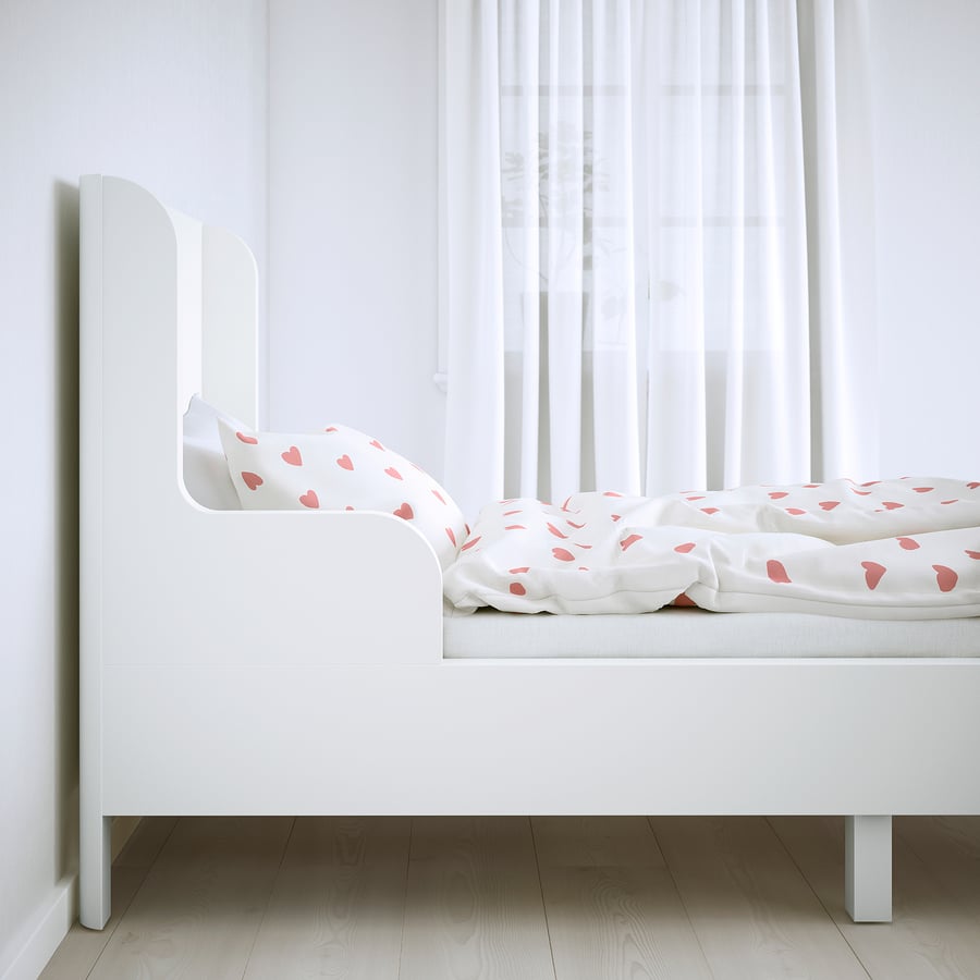 BUSUNGE Lit extensible, blanc, 80x200 cm - IKEA Belgique