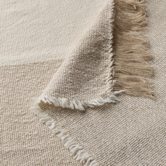 GUNNEMOR plaid, blanc cassé/gris-beige, 130x170 cm - IKEA Belgique