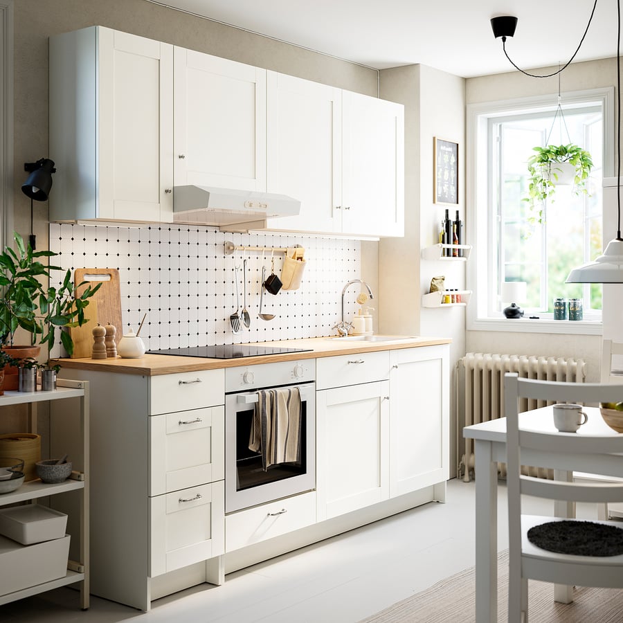 KNOXHULT cuisine, blanc avec cadre, 220x61x220 cm - IKEA Belgique
