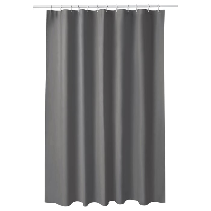 LUDDHAGTORN rideau de douche, gris, 180x200 cm - IKEA Belgique