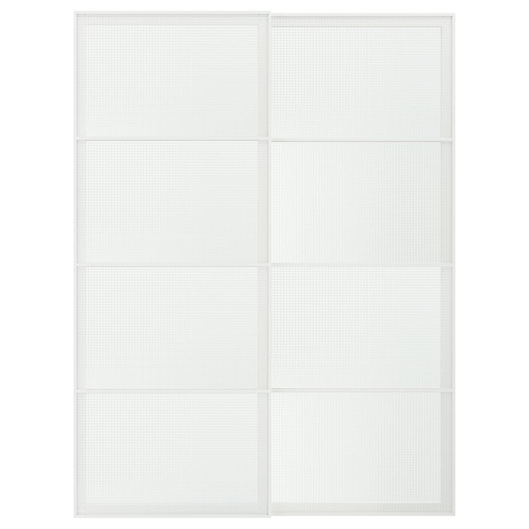 LUNDBRÄSMA jeu 2 ptes coul, blanc/verre à carreaux, 150x201 cm - IKEA ...