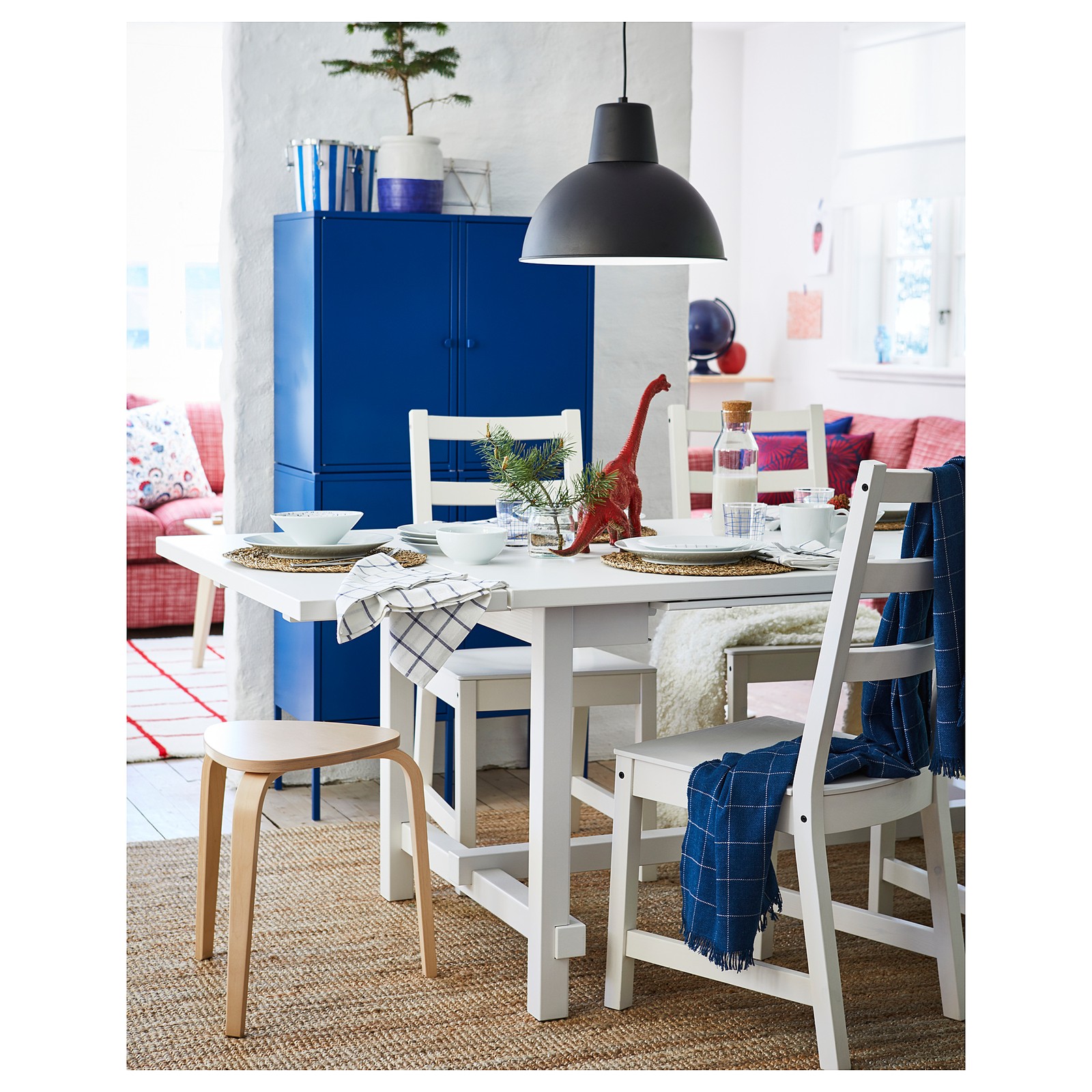 NORDVIKEN Table extensible, blanc, 152/223x95 cm - IKEA