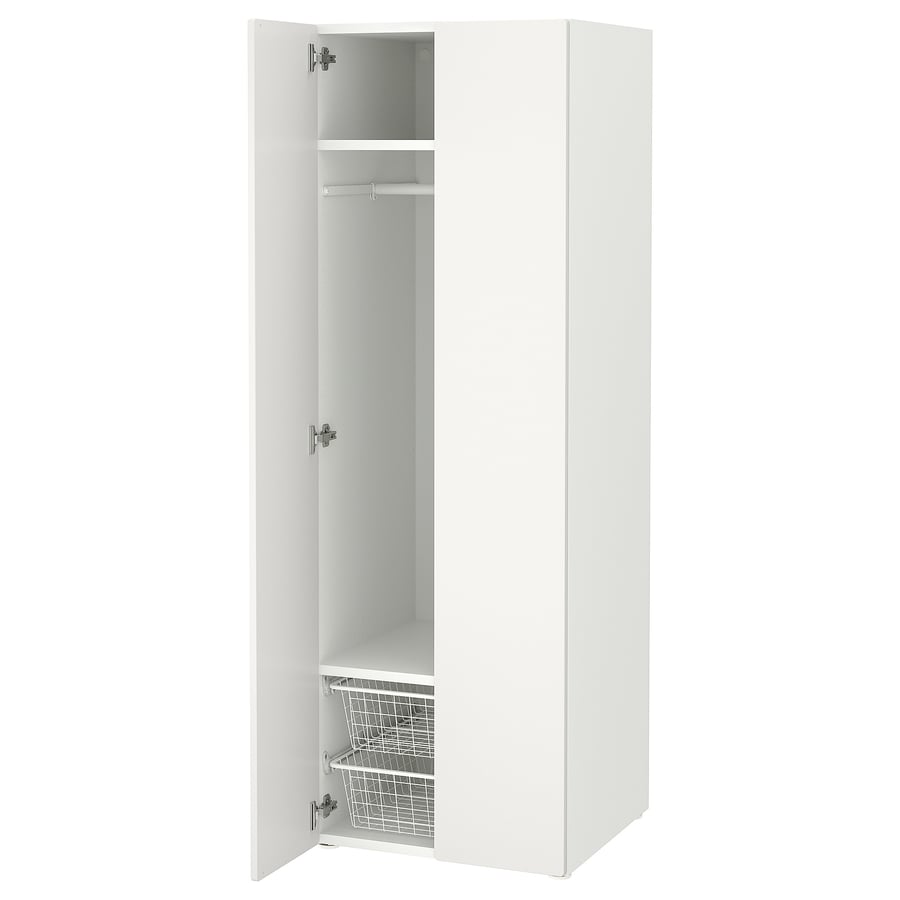 SMÅSTAD / PLATSA armoire-penderie, blanc/blanc, 60x57x181 cm - IKEA Belgique