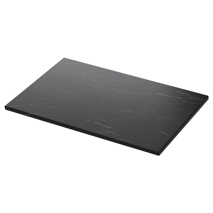 TOLKEN plateau, noir marbré/lamellé, 82x49 cm - IKEA Belgique