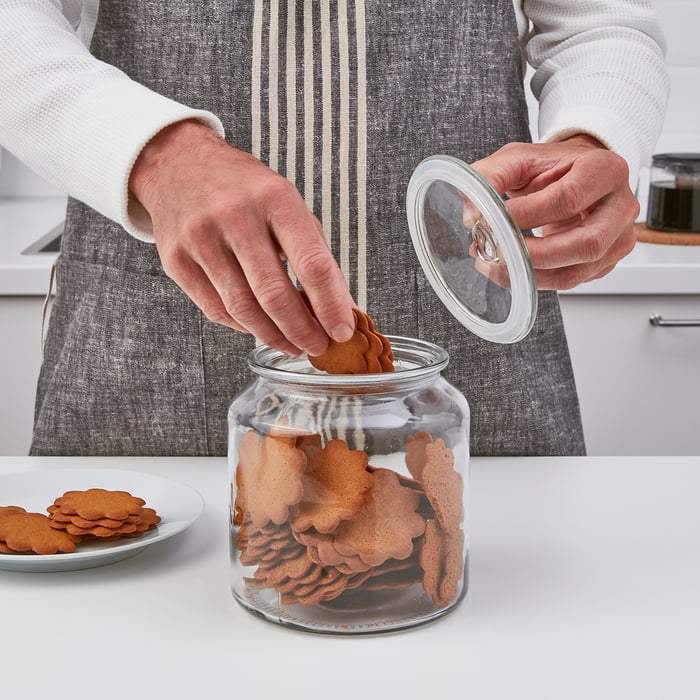 VARDAGEN Bocal avec couvercle, verre transparent. Achetez ici - IKEA ...