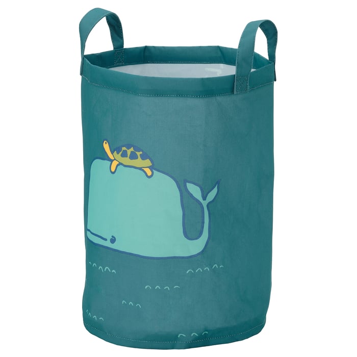 BLÅVINGAD opbergtas, walvis patroon/blauw/groen - IKEA België