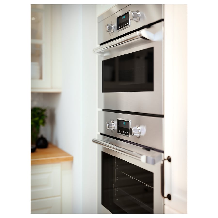 FORNEBY combimagnetron hetelucht, IKEA 500 roestvrij staalkleur - IKEA ...