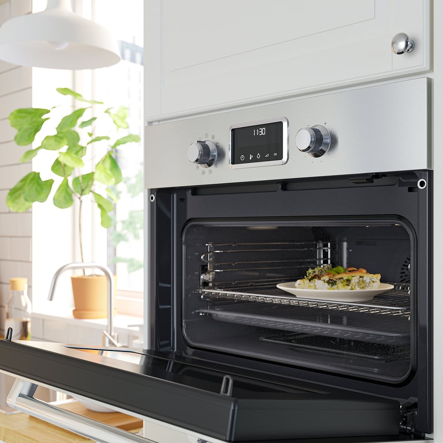 FORNEBY combimagnetron hetelucht, IKEA 500 roestvrij staalkleur - IKEA ...