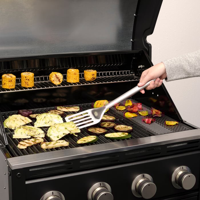 GRILLTIDER barbecuegereedschap, 3-delig, roestvrij staal - IKEA België