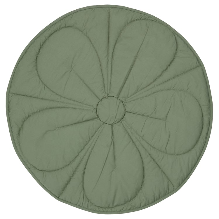 GULDVÄVARE gewatteerde deken, groen/beige gestreept, 105 cm - IKEA België