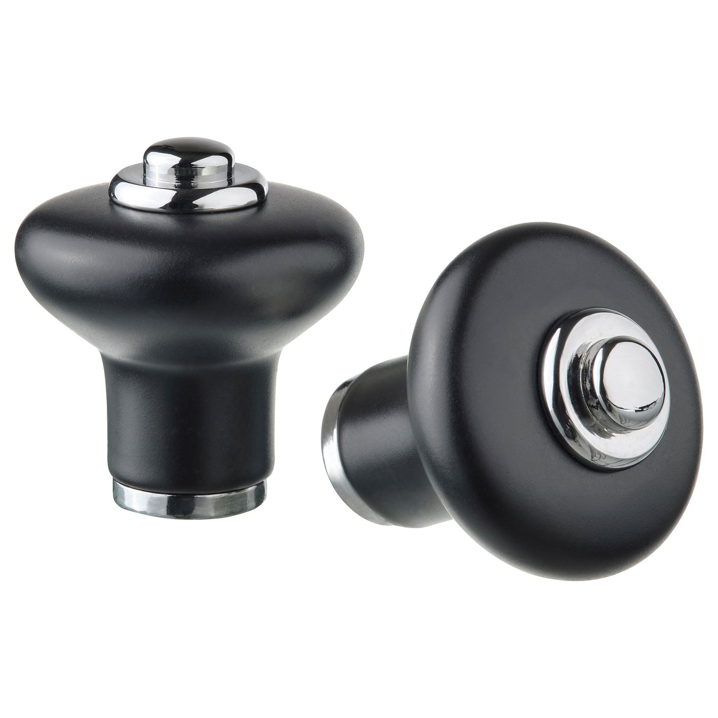 KLINGSTORP knop, zwart/verchroomd, 23 mm - IKEA België