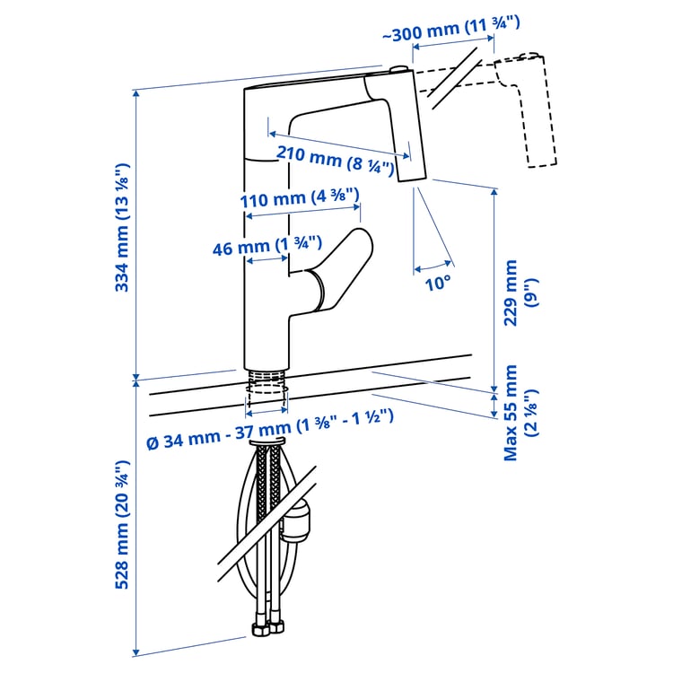 MAJSJÖN kknmngkrn, uittrekbaar m sproeikop, roestvrij staalkleur - IKEA ...