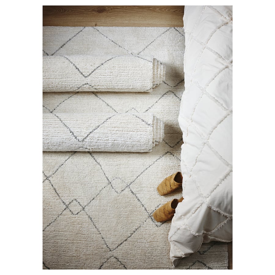TVERSTED vloerkleed, laagpolig, beige, 200x300 cm - IKEA België