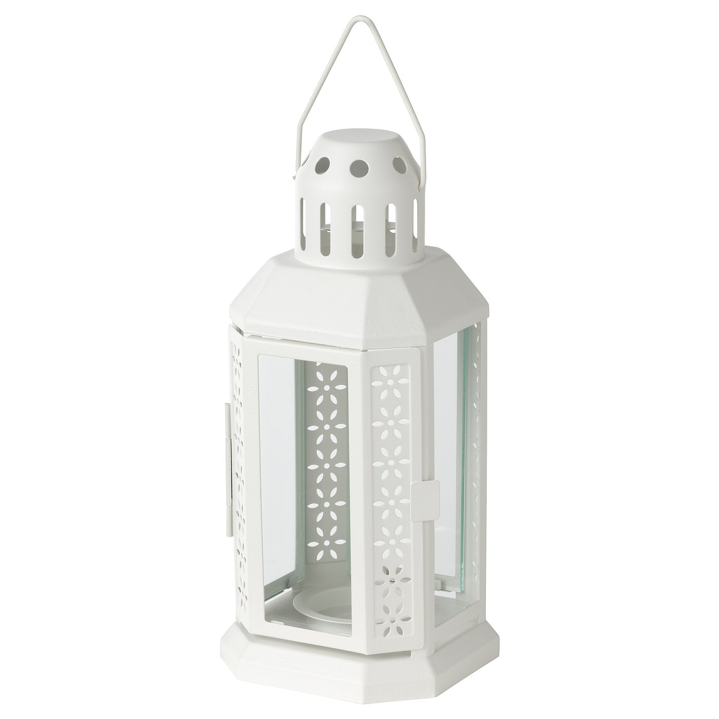ENRUM lantern for tealight, in/outdoor, white, 22 cm - IKEA