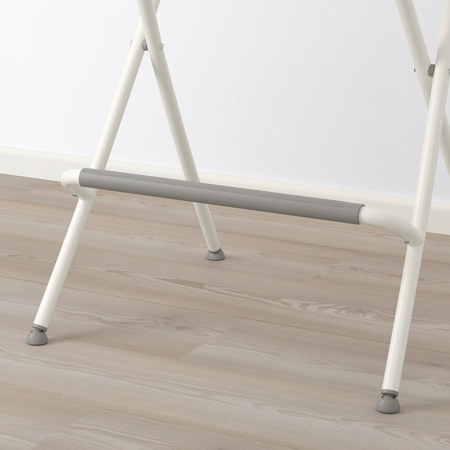 FRANKLIN bar stool with backrest, foldable, counter height white/white ...