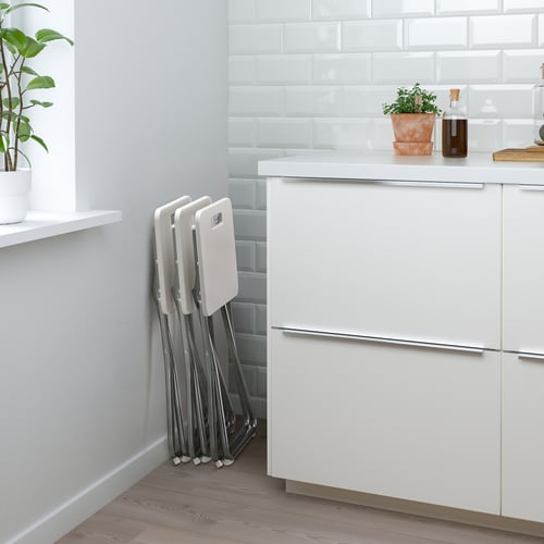 GUNDE folding stool, white - IKEA