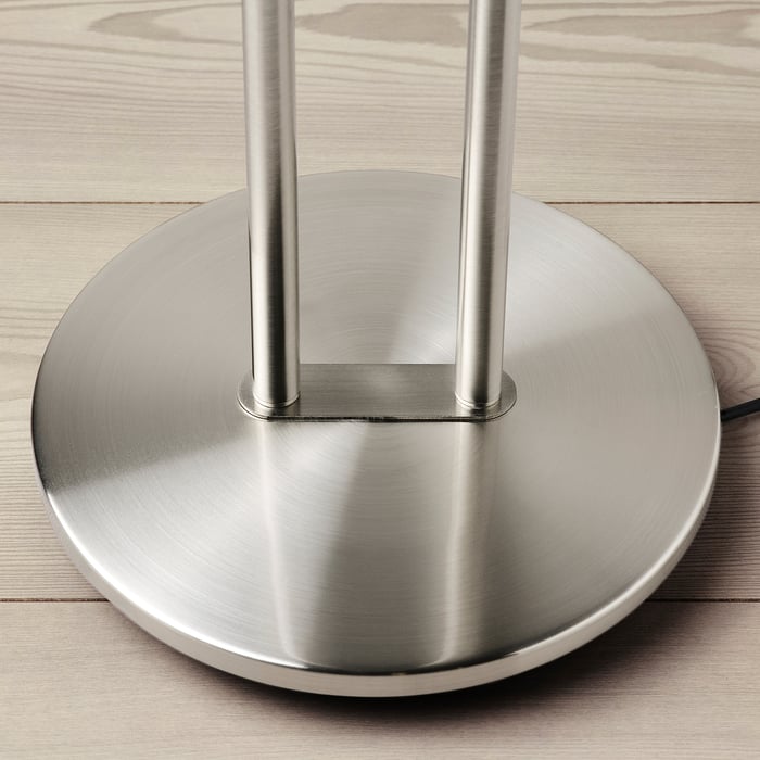 ISJAKT LED floor uplighter/reading lamp, dimmable/nickel-plated, 180 cm ...