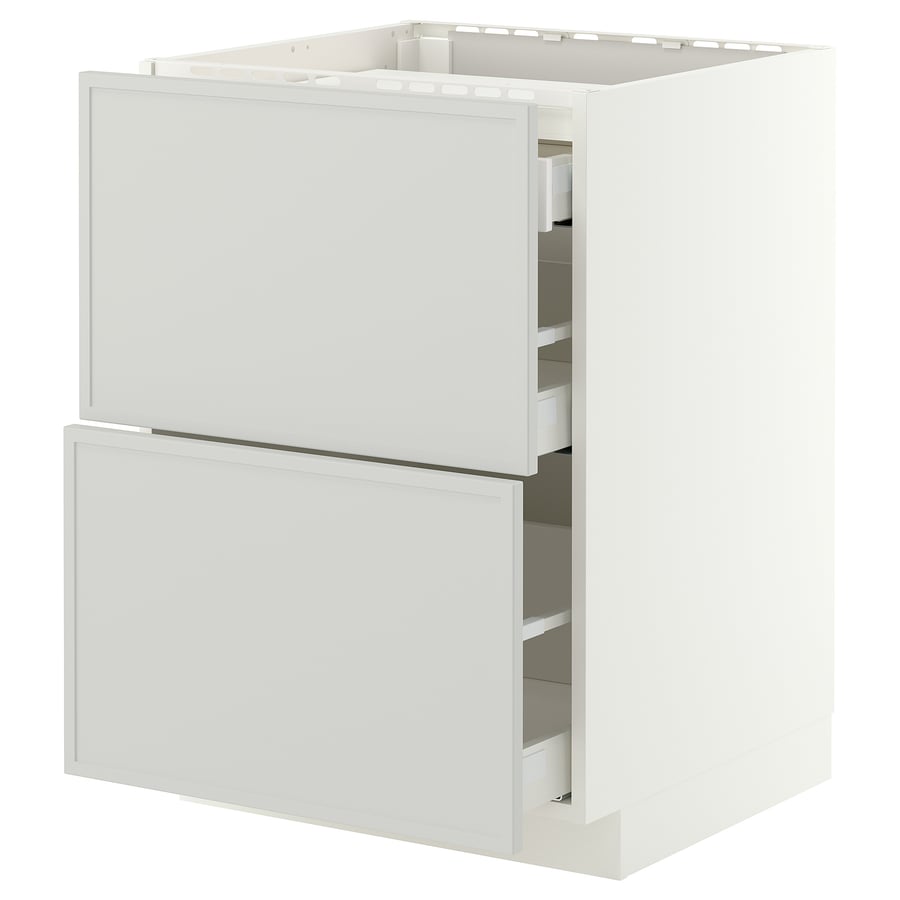 METOD / MAXIMERA base cab f hob/2 fronts/3 drawers, white/Aspudden ...