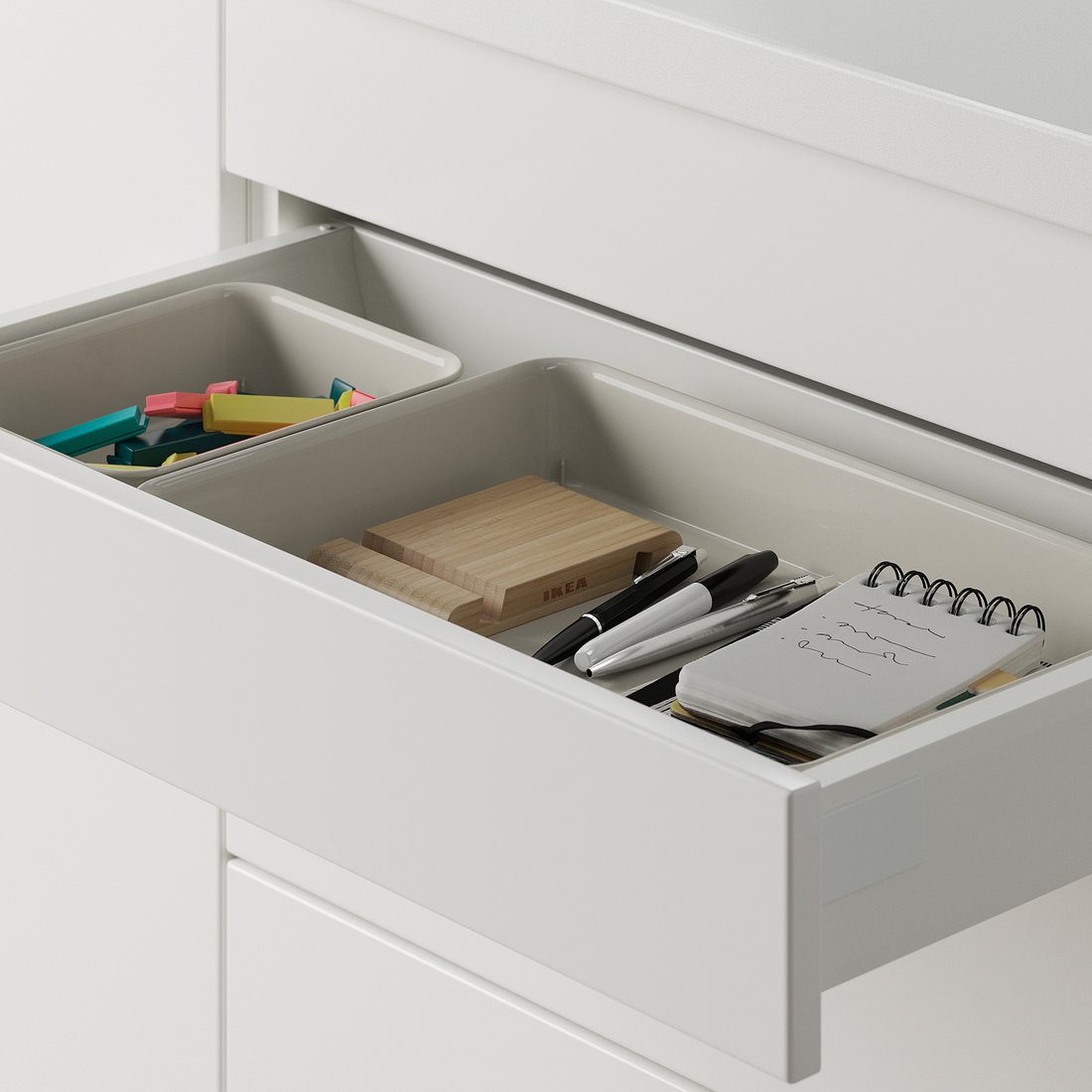 NOJIG organiser, plastic/beige, 15x20x5 cm - IKEA