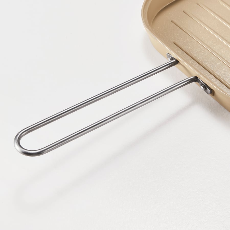 SKÄGGTORSK frying pan, non-stick coating light beige-green, 22x19 cm - IKEA