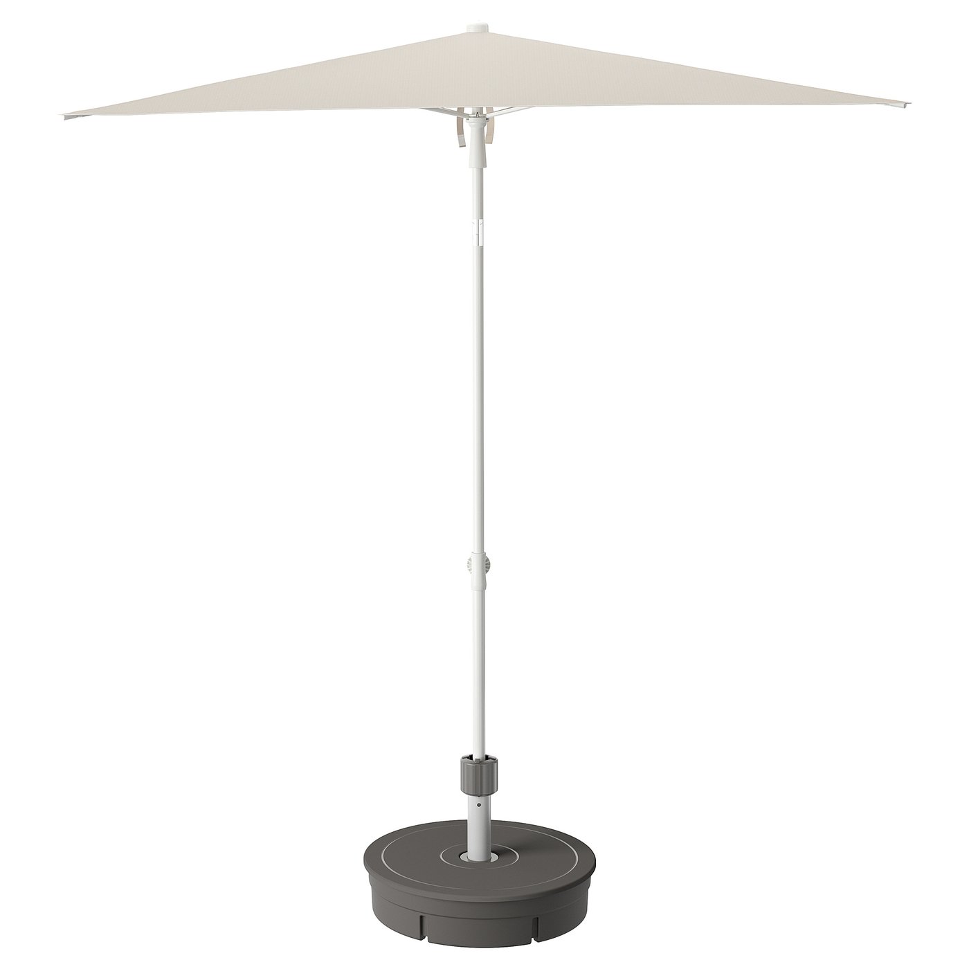 TVETO parasol grey beige white Gryto grey 180 cm IKEA