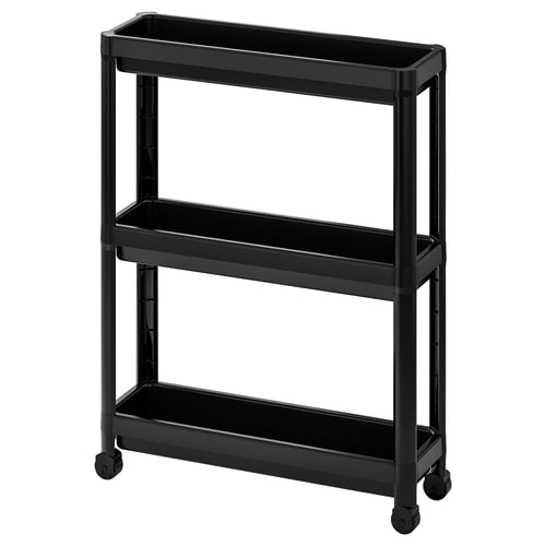 VESKEN trolley, black, 54x18x71 cm - IKEA