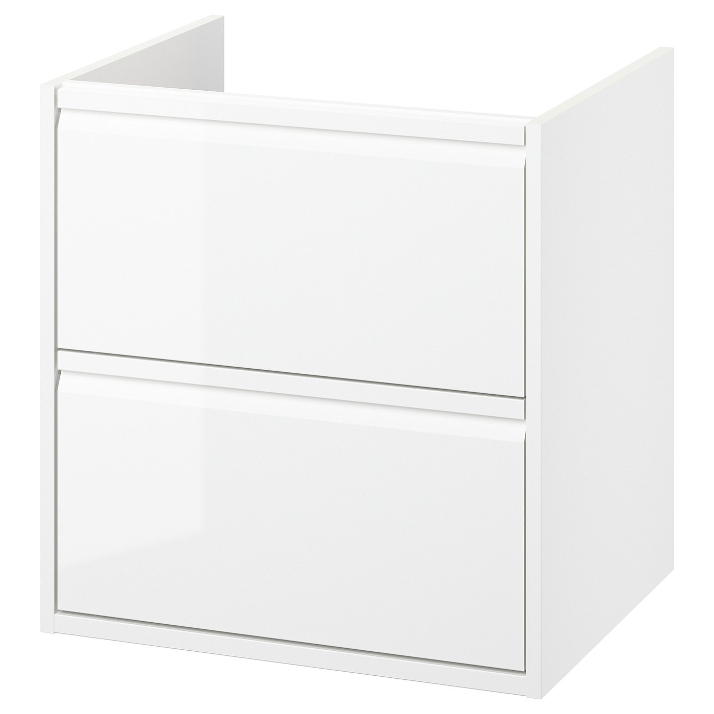 ÄNGSJÖN sink cabinet with drawers, high gloss white, 61x53x64 cm ...