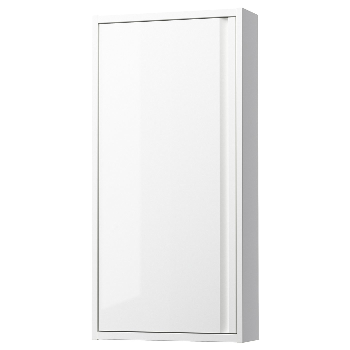 ANGSJON Wall cabinet with door high gloss white 46x15x94 cm 18x6x37